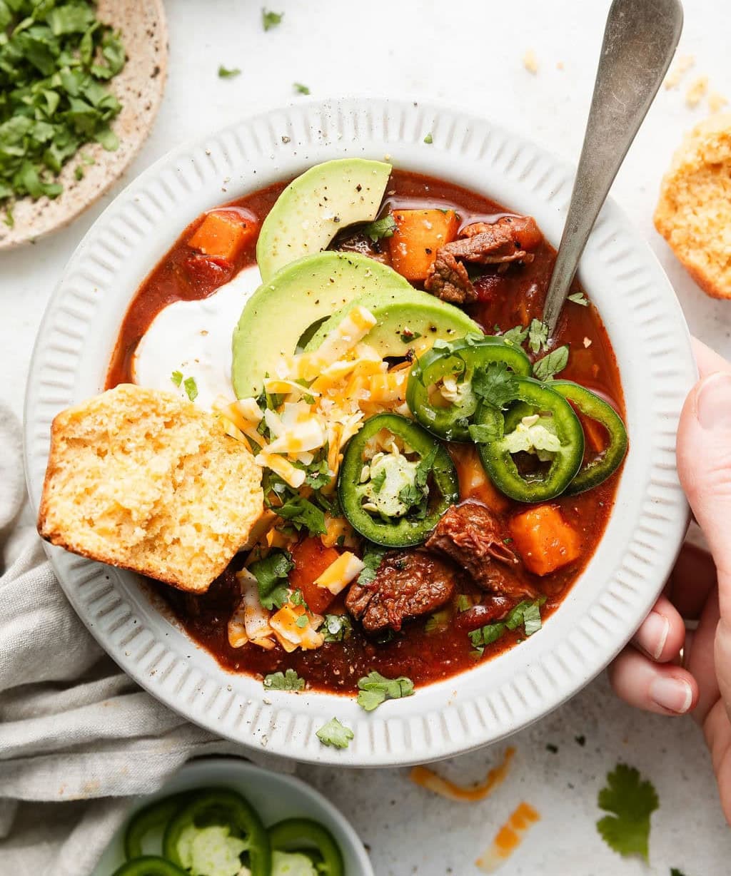 Slow Cooker Chuck Roast Chili | Punchfork