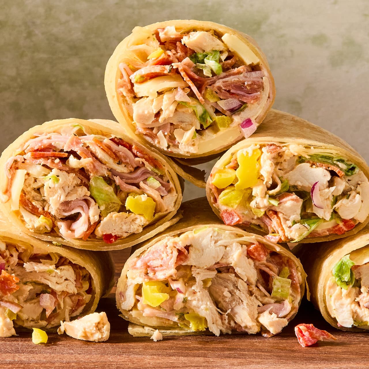 Italian Grinder Chicken Salad Wrap | Punchfork