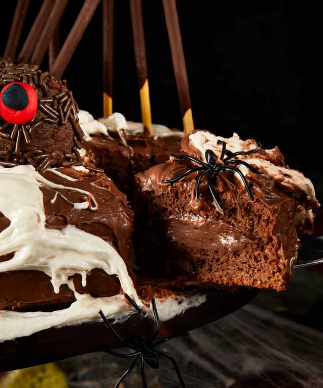 Chocolate Spider Layer Cake | Punchfork