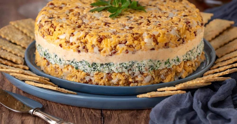Layered Cheddar Cheese Appetizer (Cheese Torte) | Punchfork