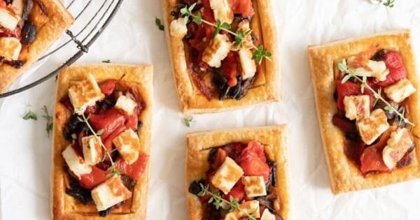 Halloumi Tarts with Homemade Puff Pastry | Punchfork
