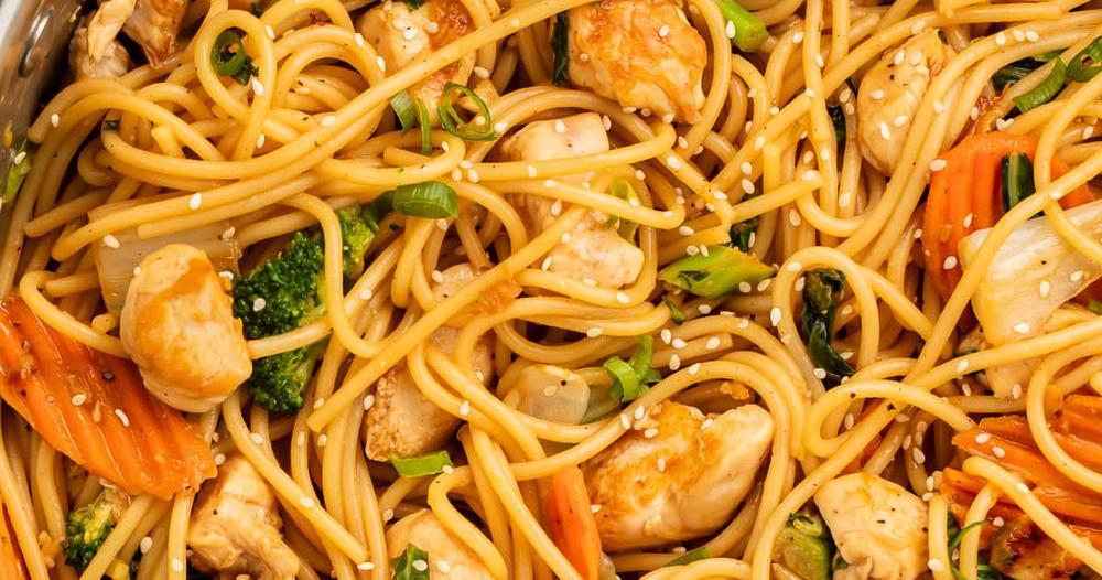 Sesame Chicken Lo Mein | Punchfork