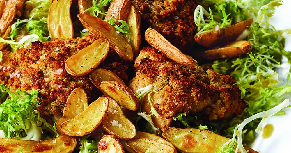 Crispy Mustard Chicken & Frisée | Punchfork
