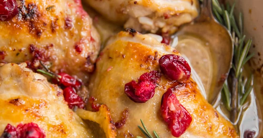 Baked Cranberry Rosemary Chicken (One-Pan) | Punchfork