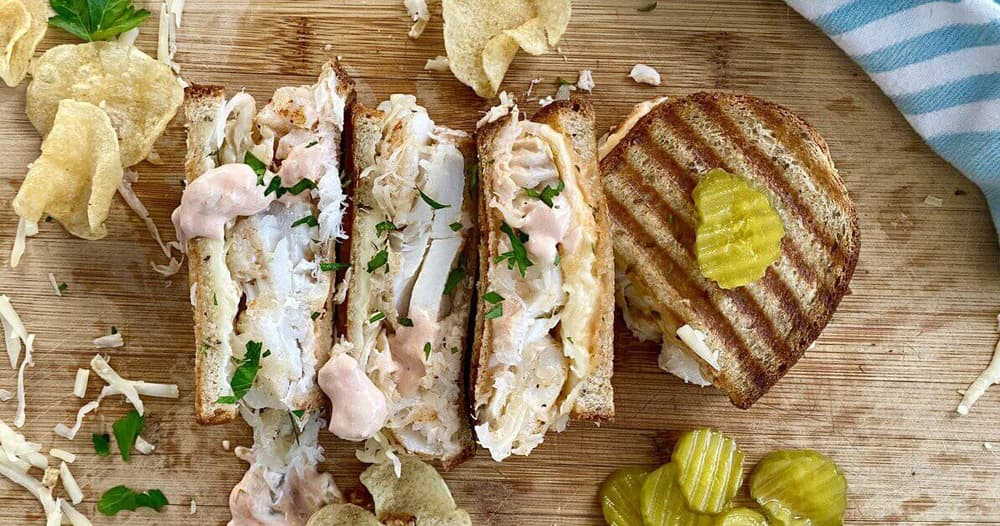Wild Cod Fish Reuben Sandwich with 30 Second Russian Dressing | Punchfork
