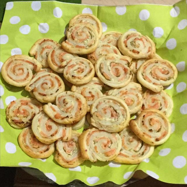 Puff Pastry Pinwheels with Smoked Salmon and Cream Cheese | Punchfork