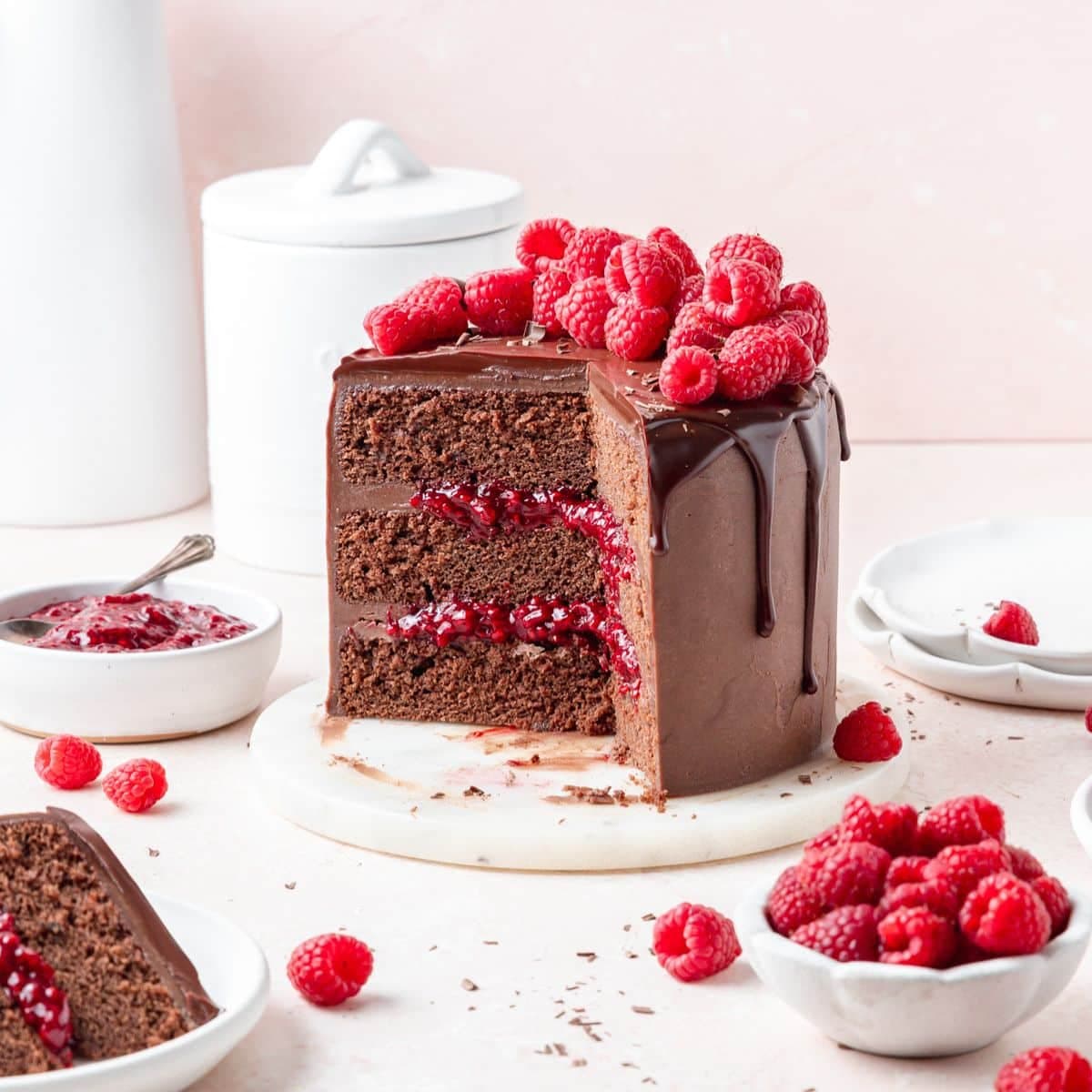 Chocolate Raspberry Layer Cake | Punchfork